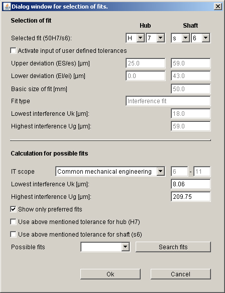 TBK: Interference fit calculation according to DIN 7190